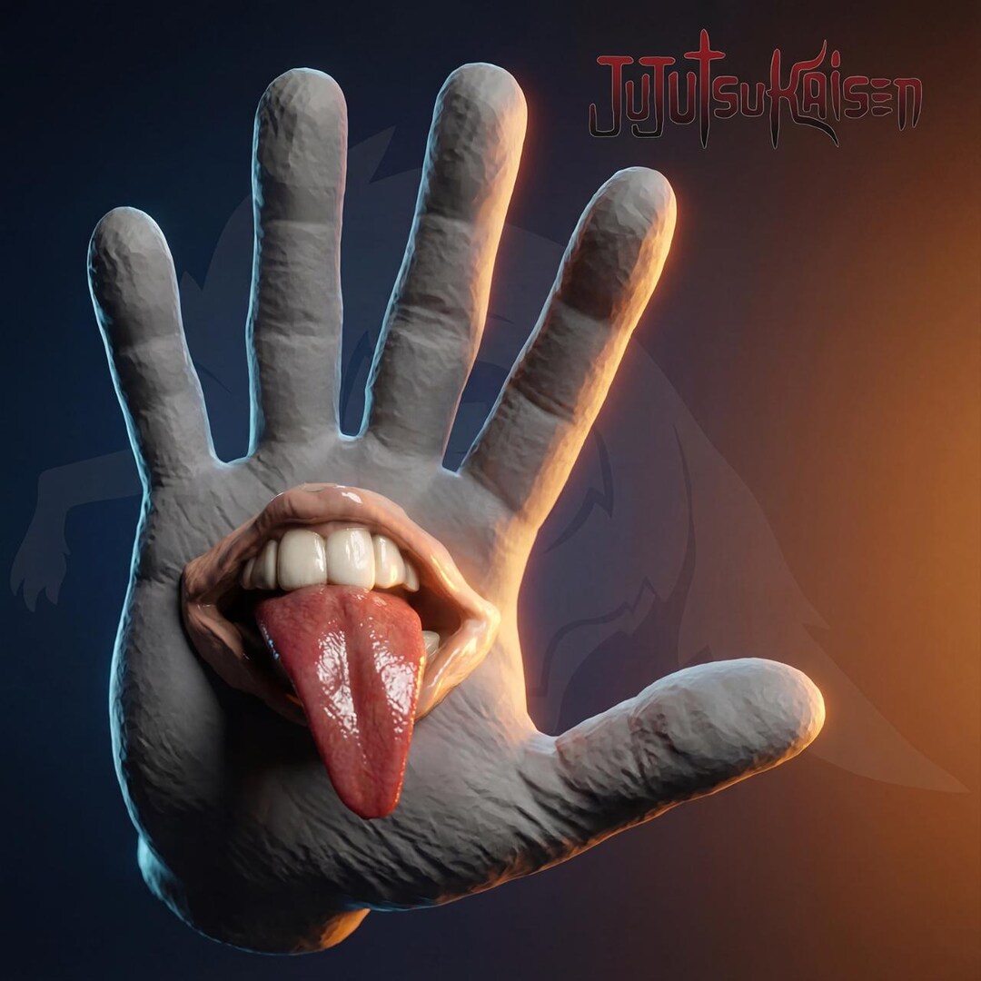 Sukuna Mouth Palm Cover — Cursed Cosplay Accessory Inspired by Jujutsu ...