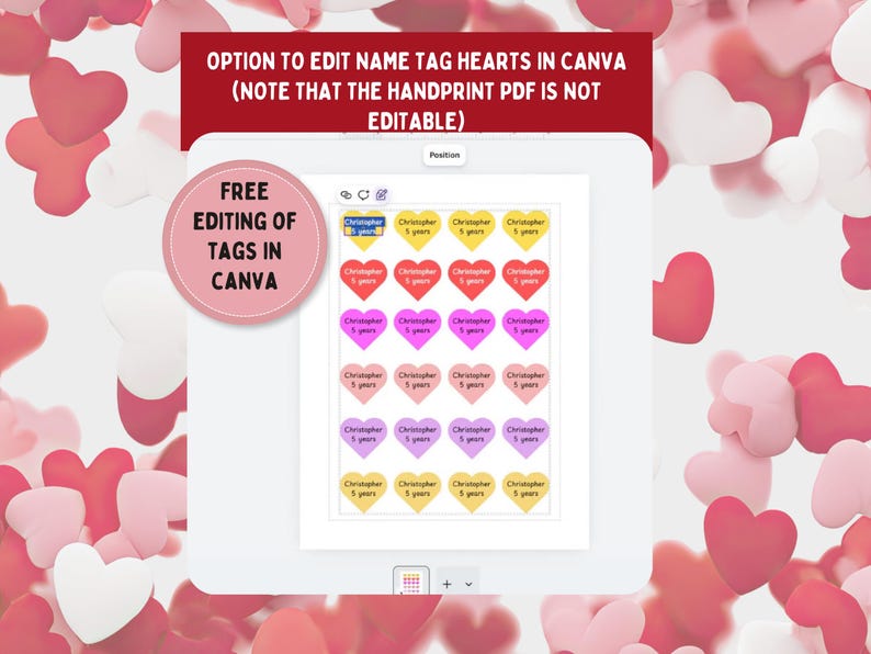 Valentine Handprint Flower Art Template for Kids | Printable Activity ...