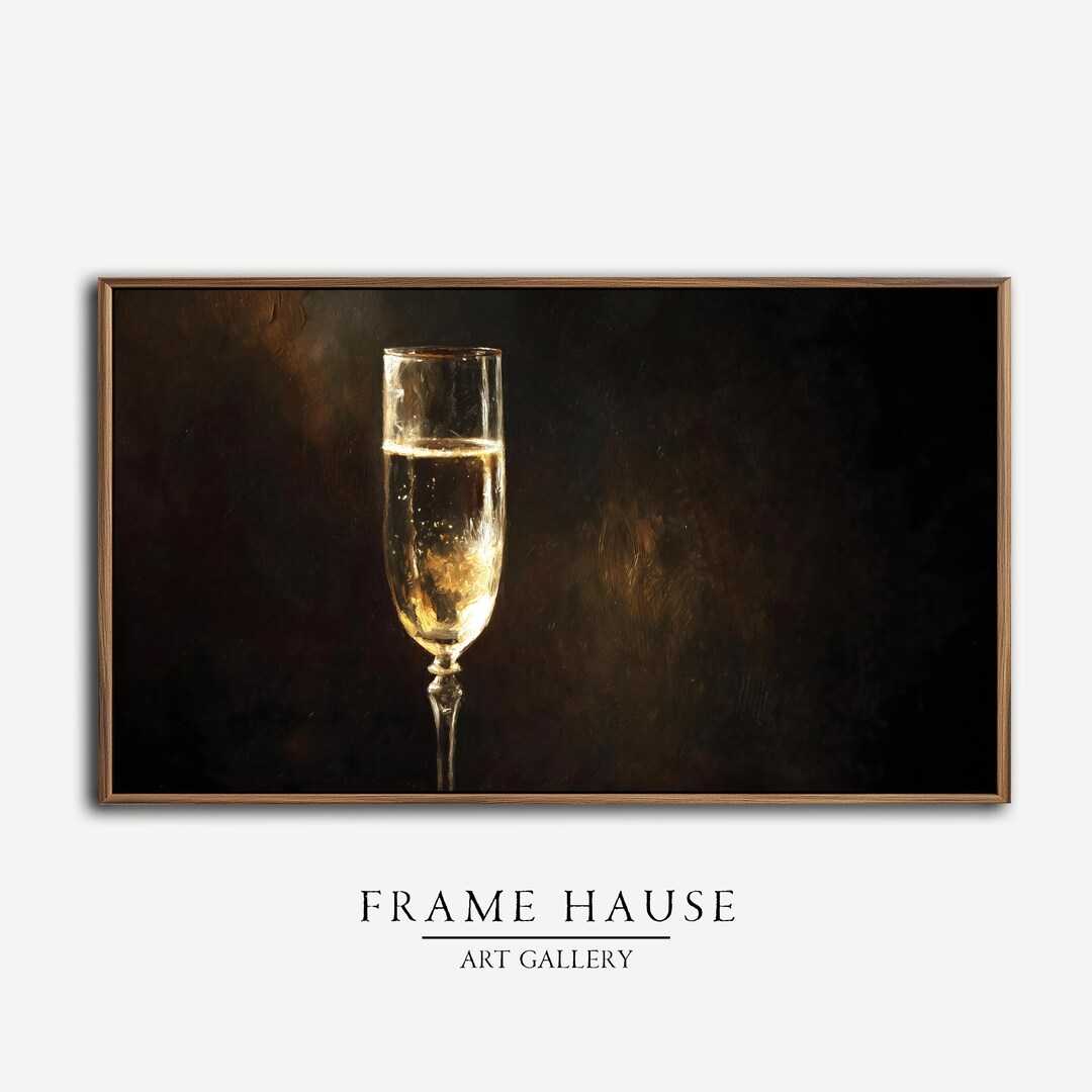 Old Money New Year Frame TV Art | Champagne Still Life & Old Fashion ...