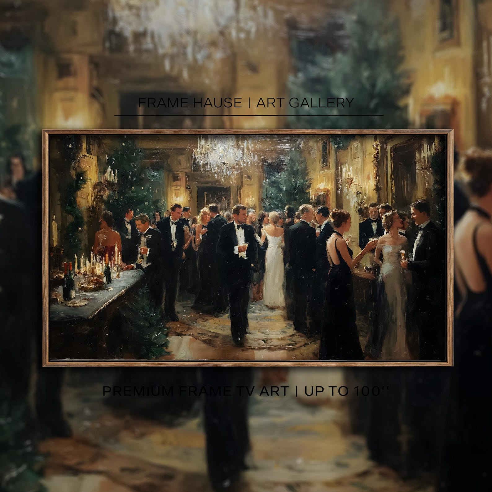 Frame TV Art "leonard" Old Money Holiday Party Interior Christmas Decor ...