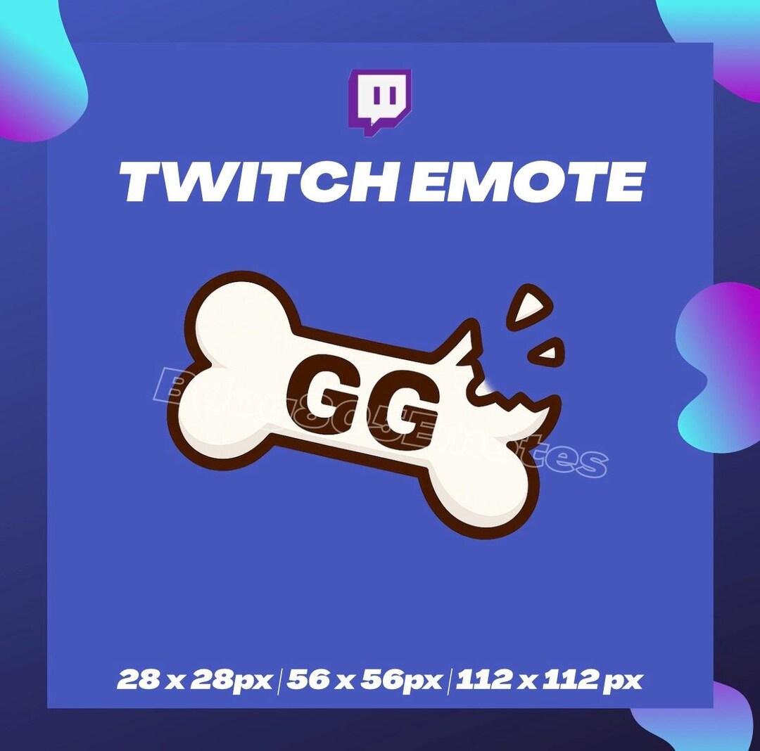 Twitch Emote: GG Bone - Standard Streamer Emote (digital Download) - Etsy