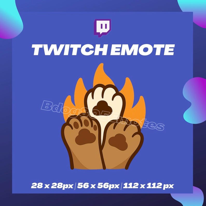 Hype Fire Paw Twitch Emote – Standard Animated Icon - Etsy