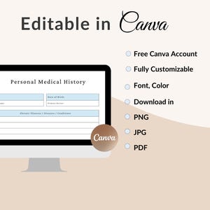 Medical Binder, Medical Log Printable, Medical Journal PDF, Chronic ...