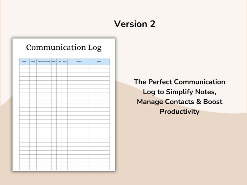 Communication Log, Autism Communication Template, Parent Communication ...