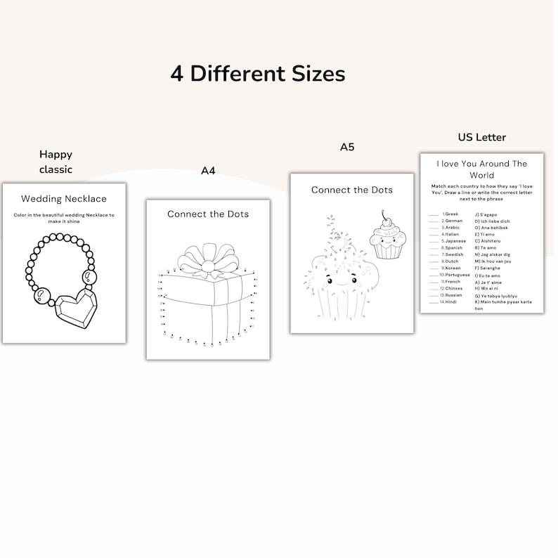 Kids Wedding Activity Book, Coloring Pages for Kids, Wedding Puzzle ...