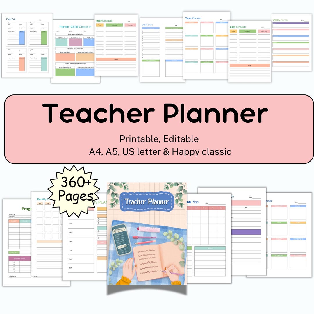 Teacher Planner PDF 2026-2027, Weekly Lesson Plan, Homeschool Planner ...