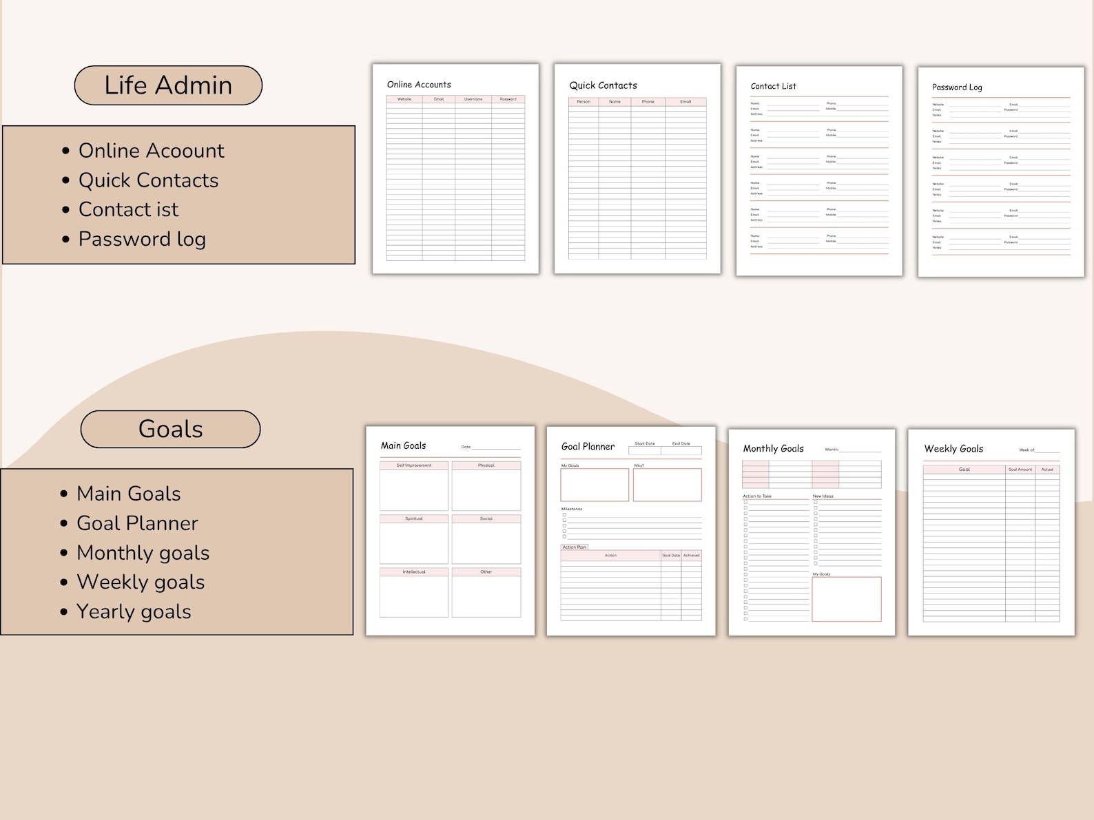 ADHD Brain Dump Template, Adult ADHD Planner, ADHD Tracker, Priority ...