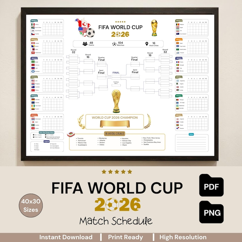 World Cup 2026 Frame - Etsy