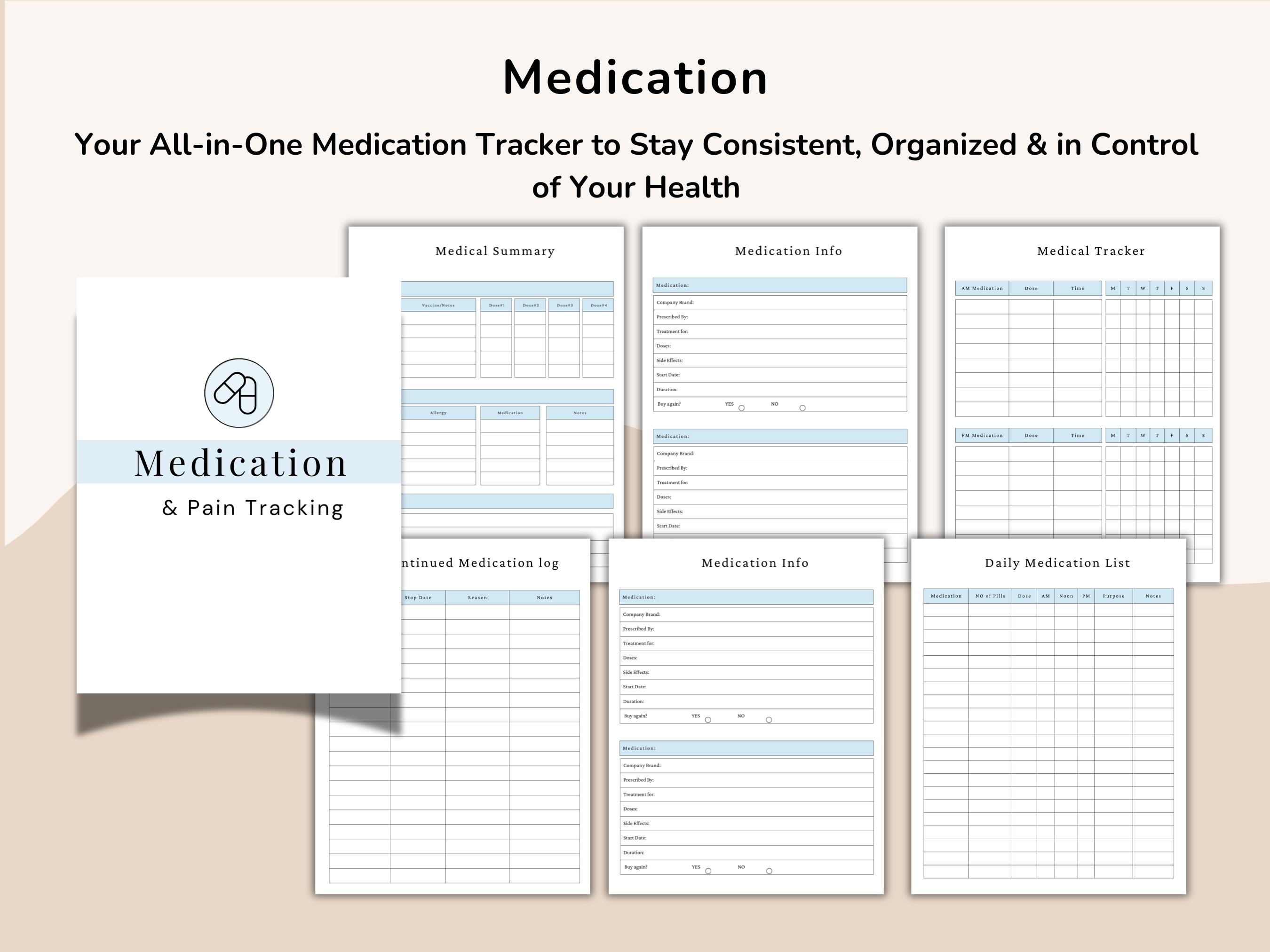 Medical Binder, Medical Log Printable, Medical Journal PDF, Chronic ...