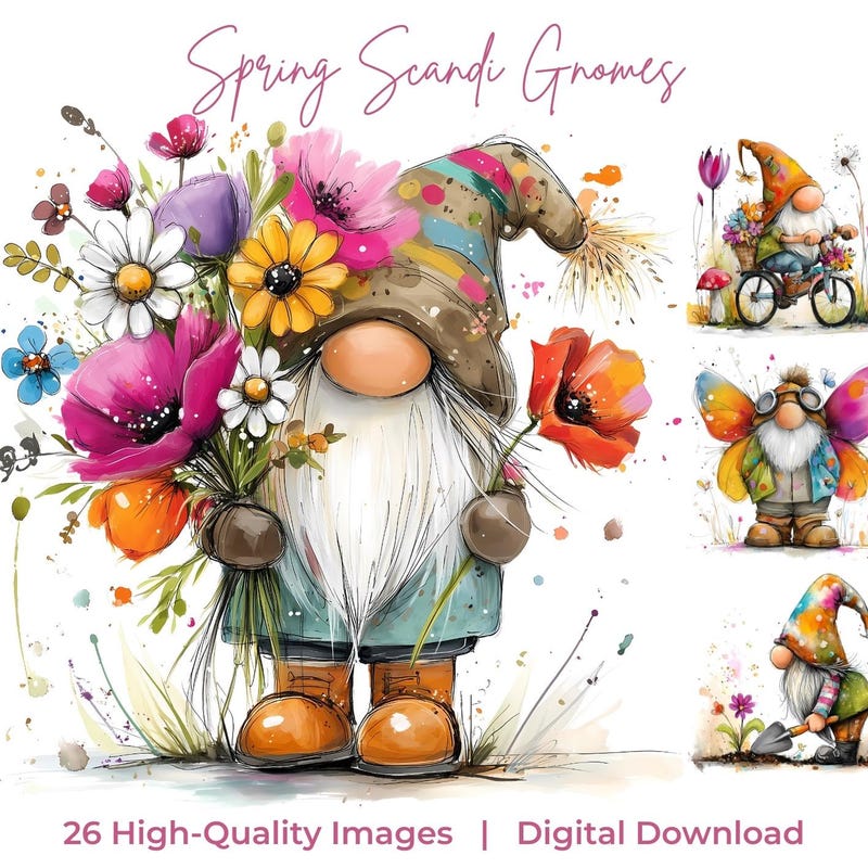 Spring Gnome Images - Etsy