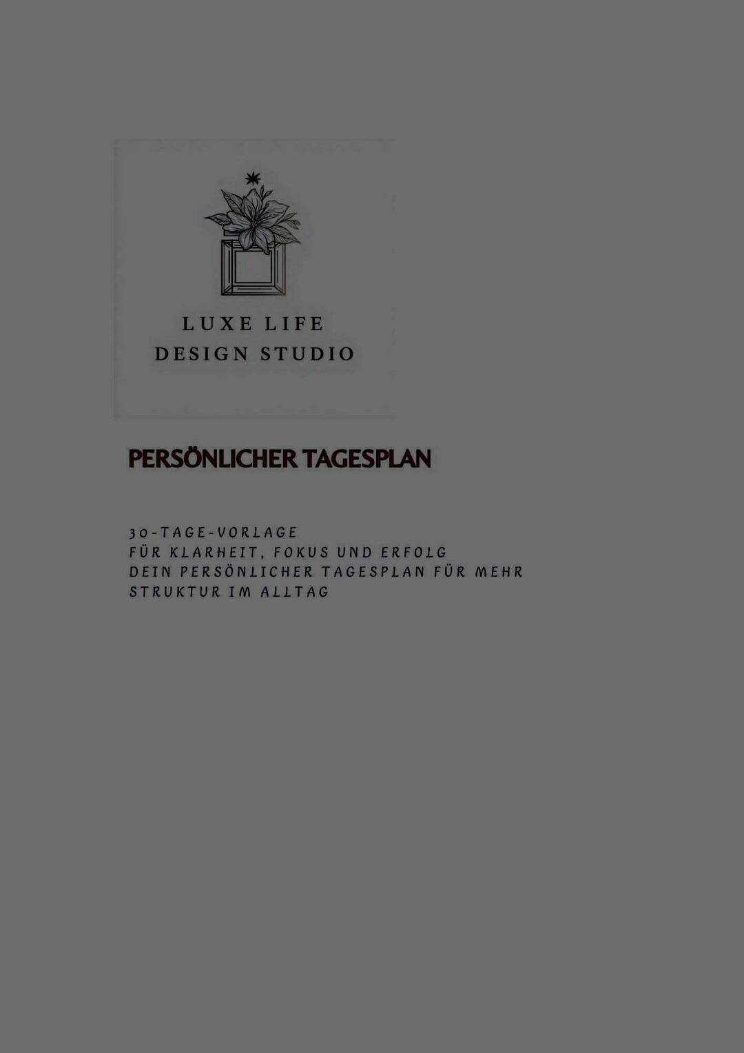 30-day Daily Planner / Printable / PDF Template - Etsy