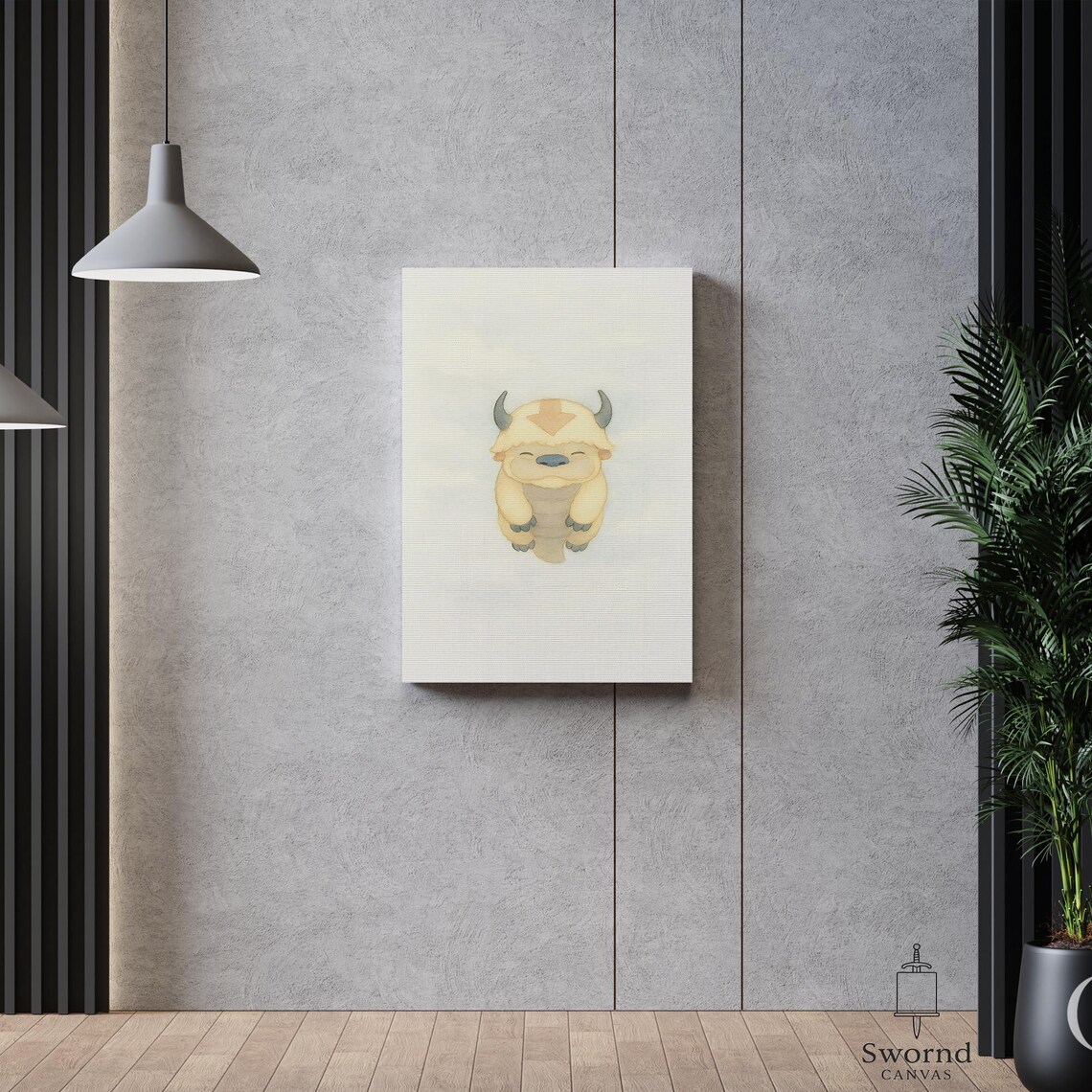 Appa Avatar Print, the Last Airbender Appa Canvas Poster, Cute Appa ...
