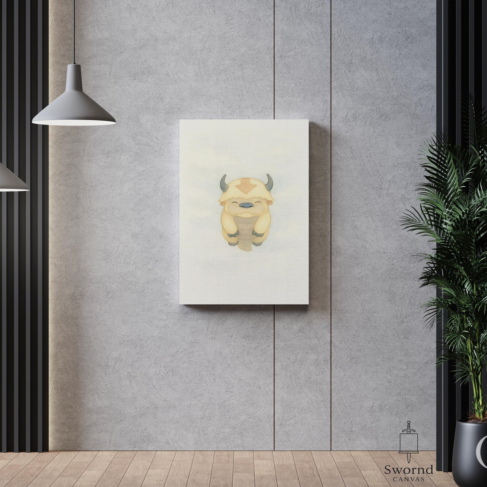 Appa Avatar Print, the Last Airbender Appa Canvas Poster, Cute Appa ...