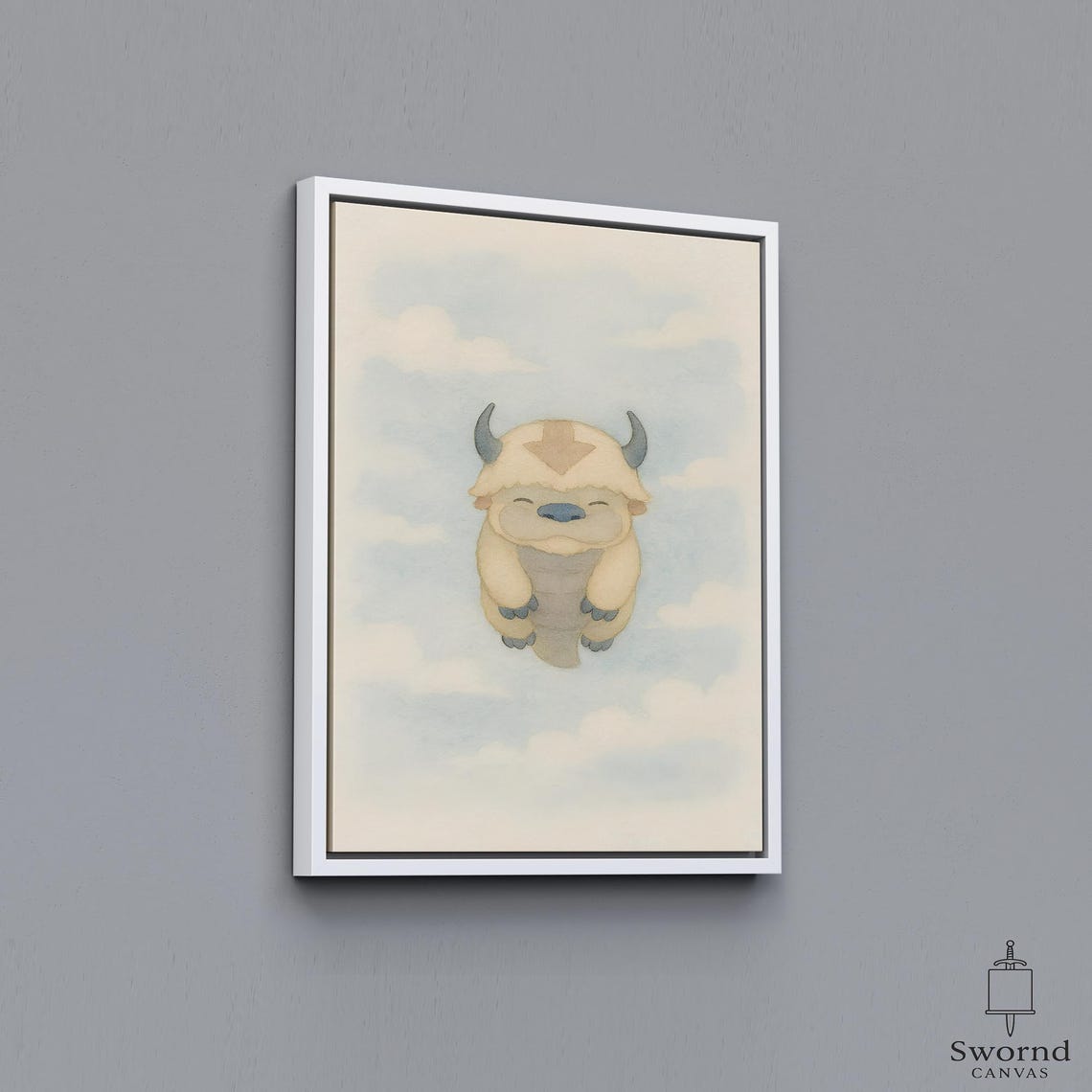 Appa Avatar Print, the Last Airbender Appa Canvas Poster, Cute Appa ...