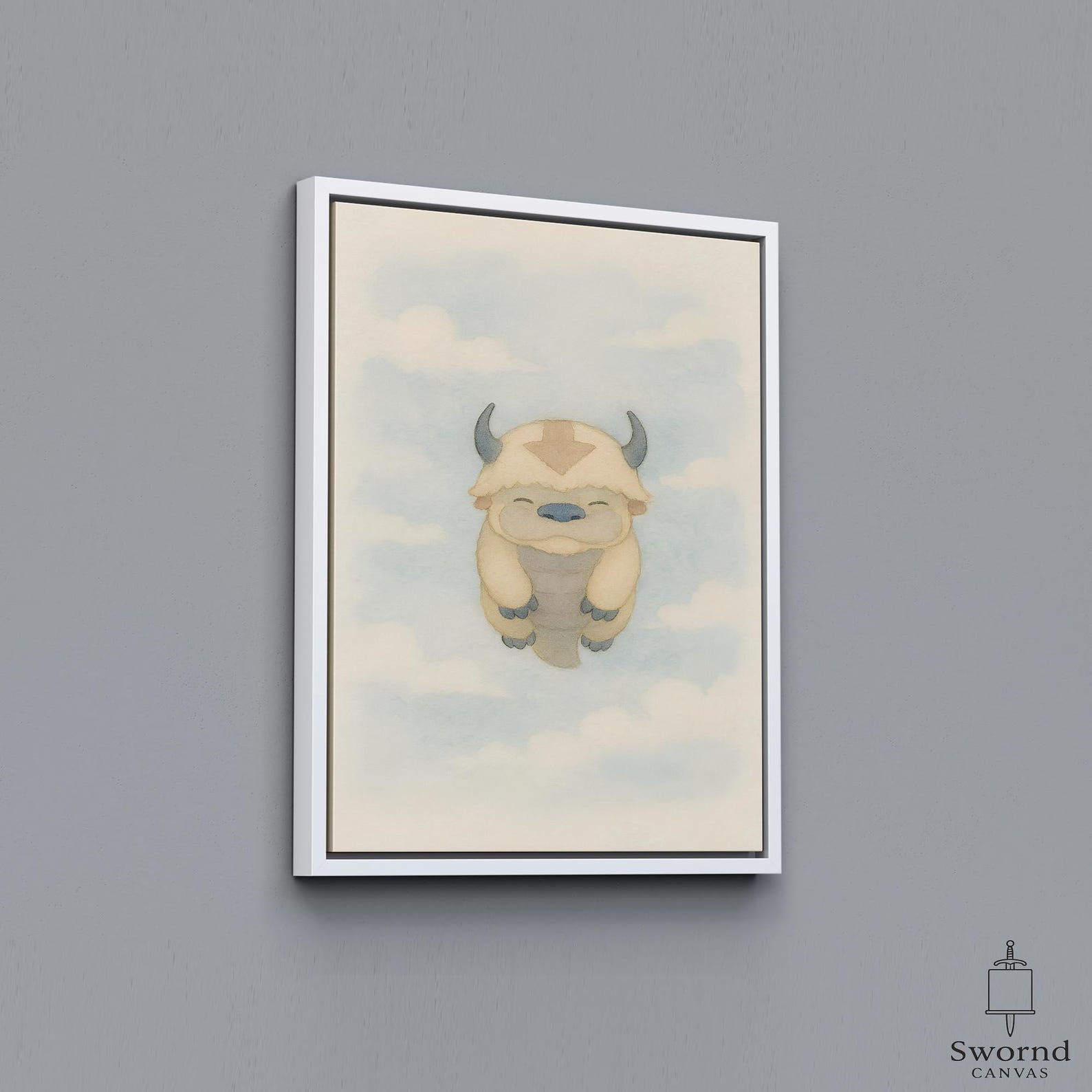 Appa Avatar Print, the Last Airbender Appa Canvas Poster, Cute Appa ...