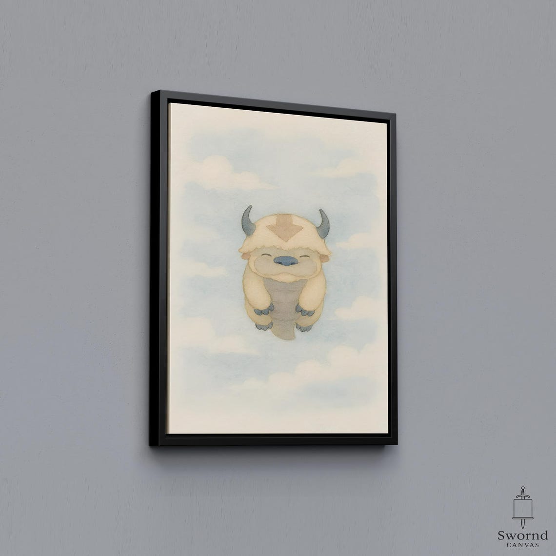 Appa Avatar Print, the Last Airbender Appa Canvas Poster, Cute Appa ...