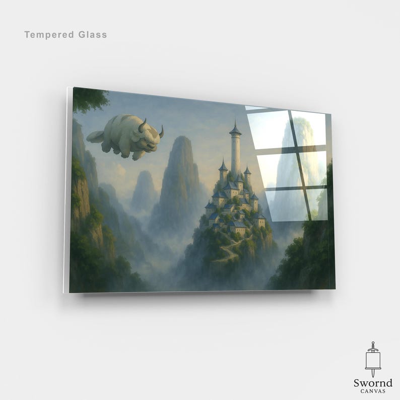 Avatar Southern Air Temple Poster, Appa Flying Canvas Print, the Last ...