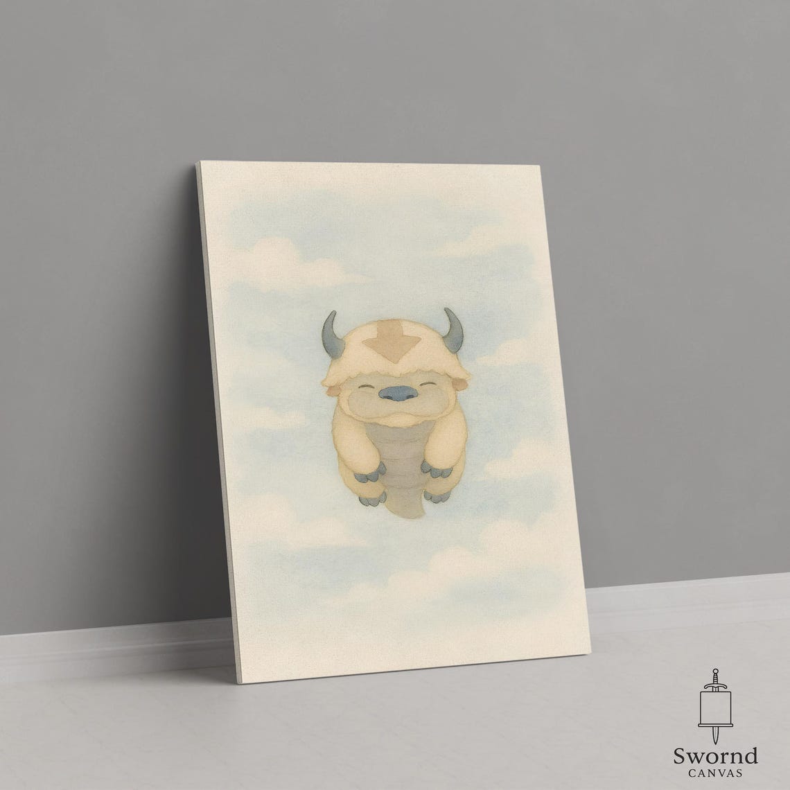 Appa Avatar Print, the Last Airbender Appa Canvas Poster, Cute Appa ...