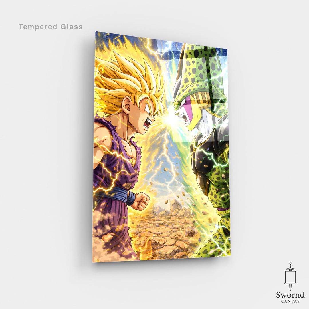 Gohan Vs Cell Poster, Super Saiyan Artwork, Dragon Ball Z Wall Art ...