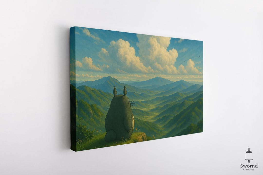 My Neighbor Totoro Landscape Poster, Totoro View Rolled Poster, Studio ...