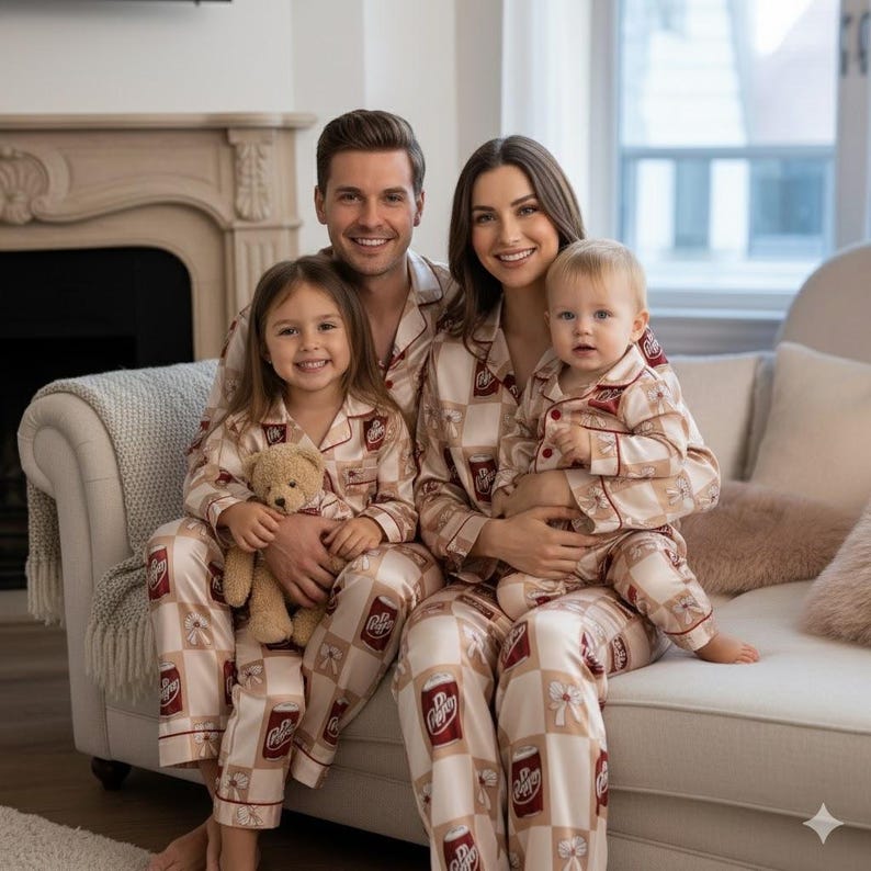 Dr Pepper Satin Pajamas Set, Soda Pop Sleepwear for Women, Cola Satin ...