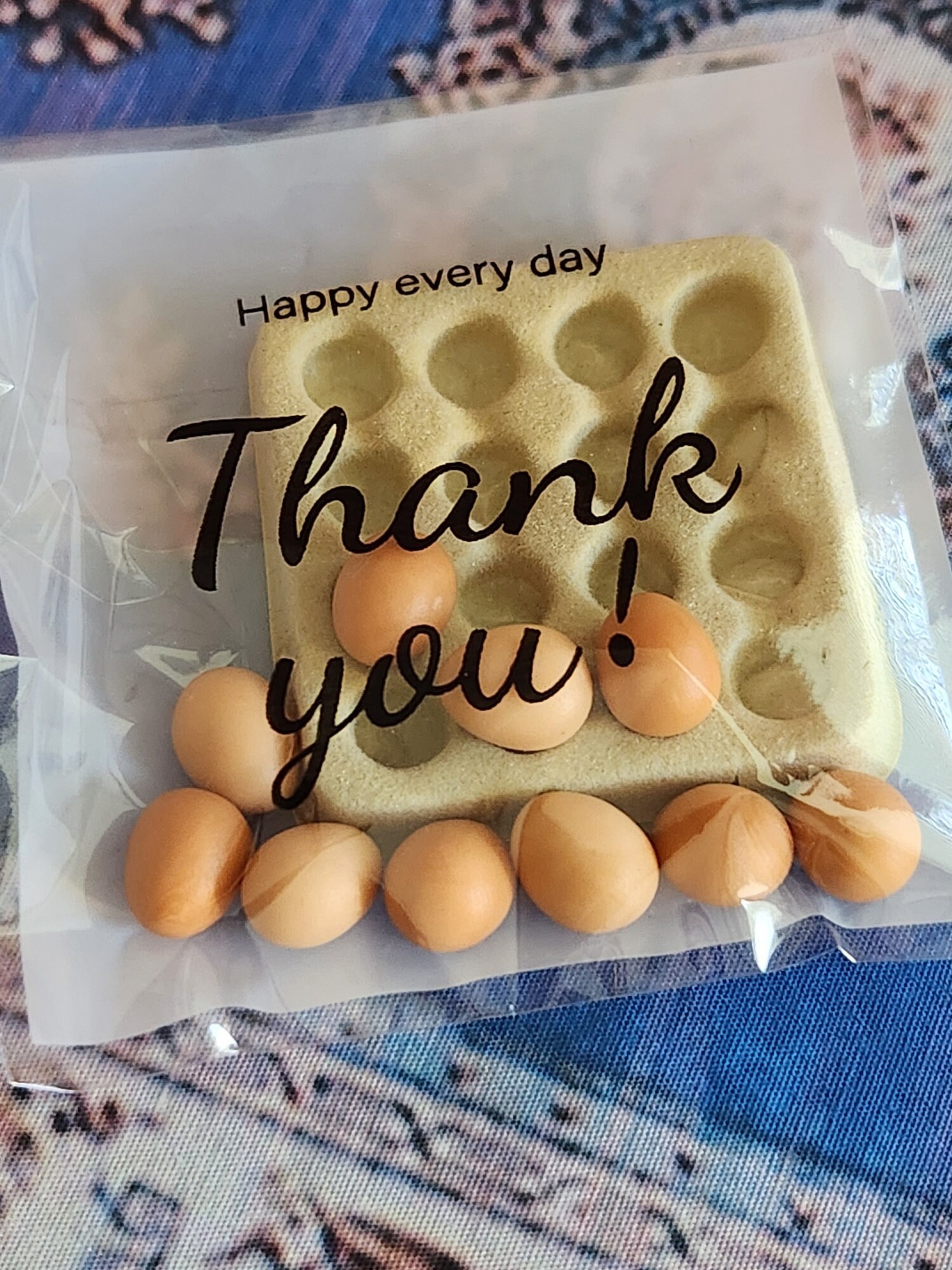 Adorable Miniature Cardboard Egg Carrier Full of Beautiful Brown Eggs ...