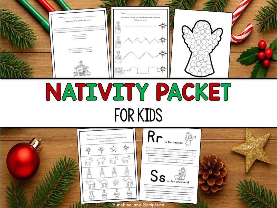 Nativity Activity Packet - Etsy