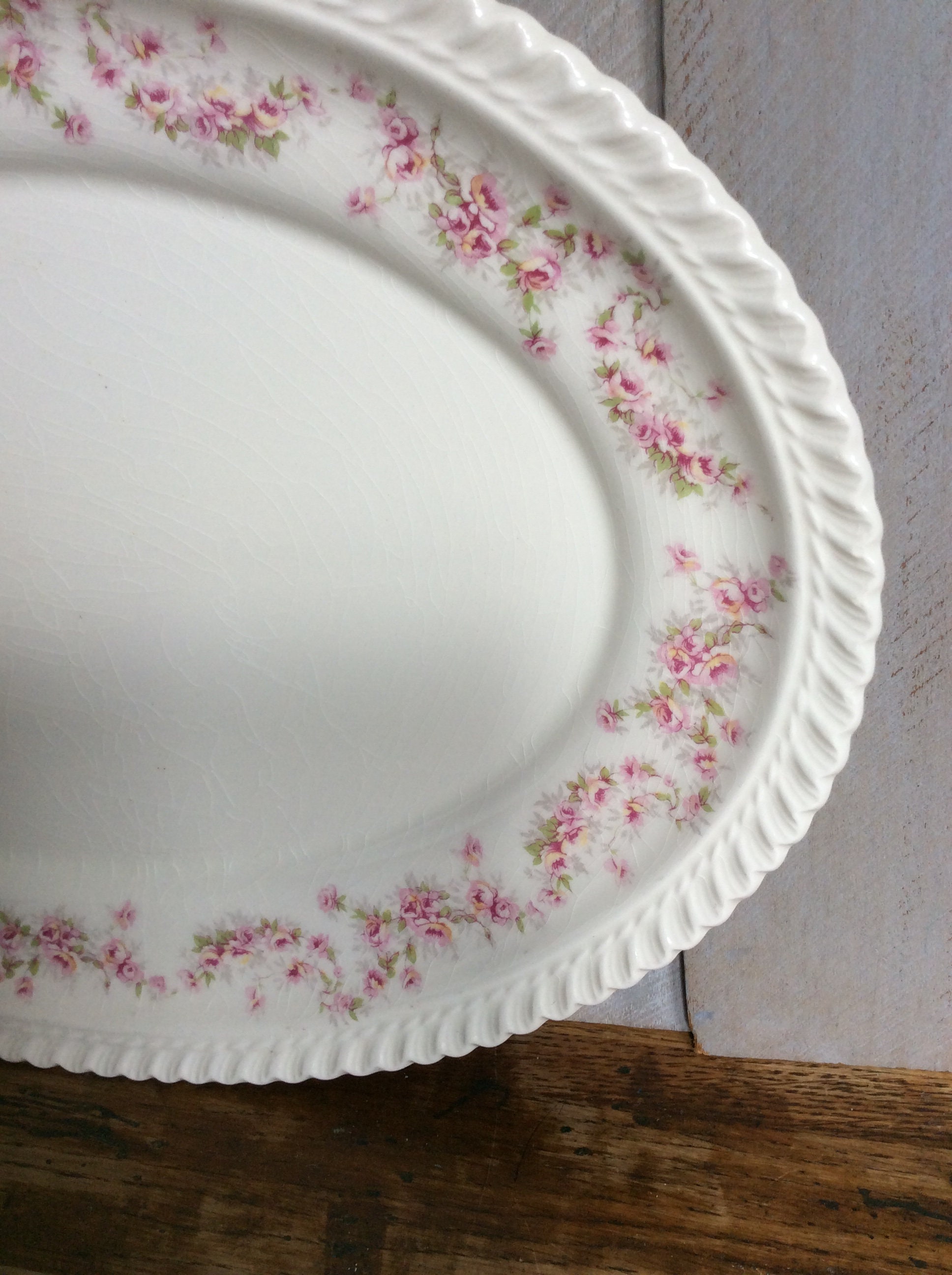 Vintage Harker Royal Gadroon Bridal Rose Platter /Retro | Etsy