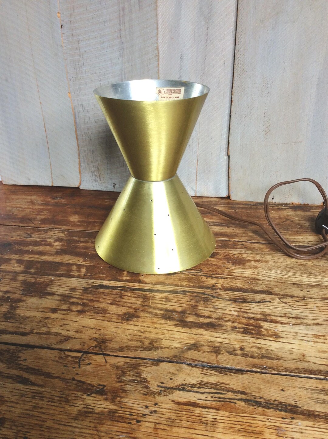 Vintage Brushed Brass Tone Lava Lamp Base/ Replacement Base/ Retro Lamp ...