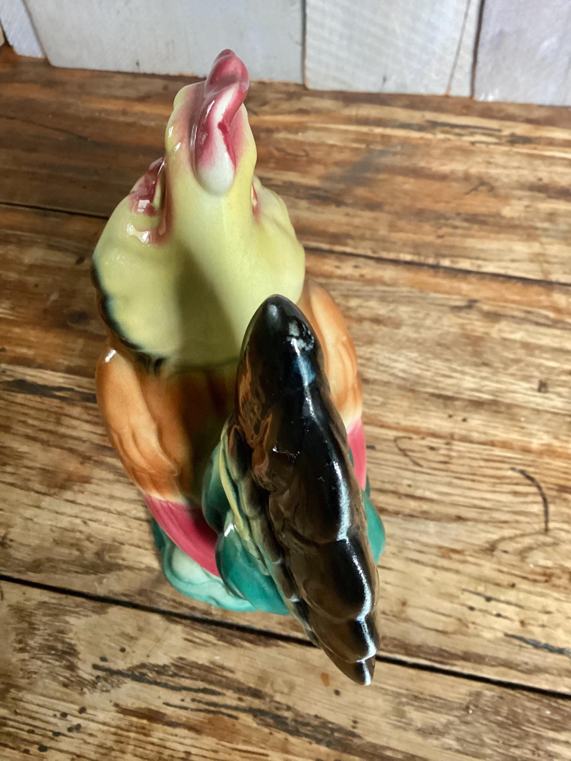 Vintage Royal Copley Rooster Figurine: Hand-painted Ceramic Decor - Etsy