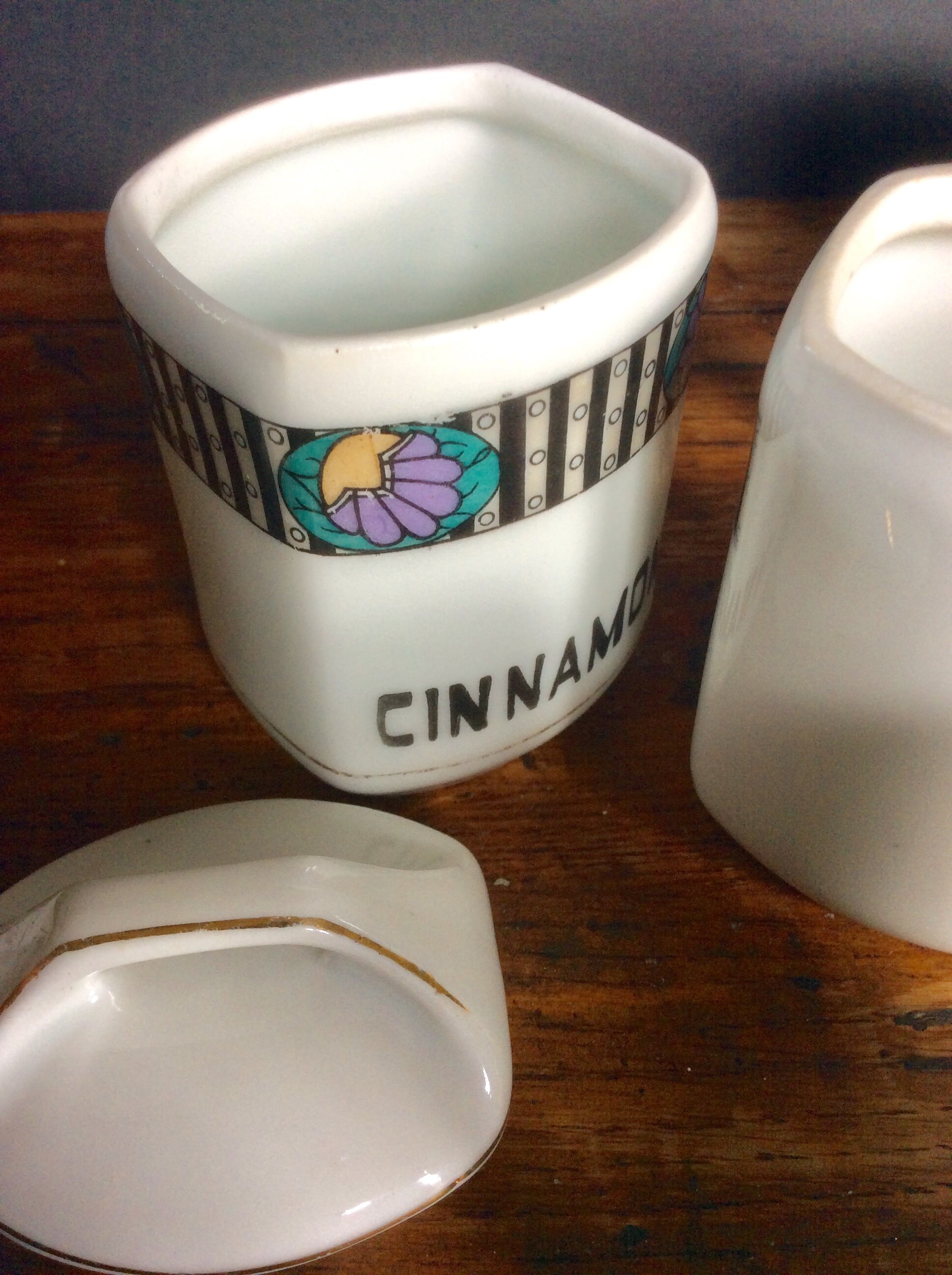 Vintage Art Deco Porcelain Czech Spice Jars Union K China | Etsy