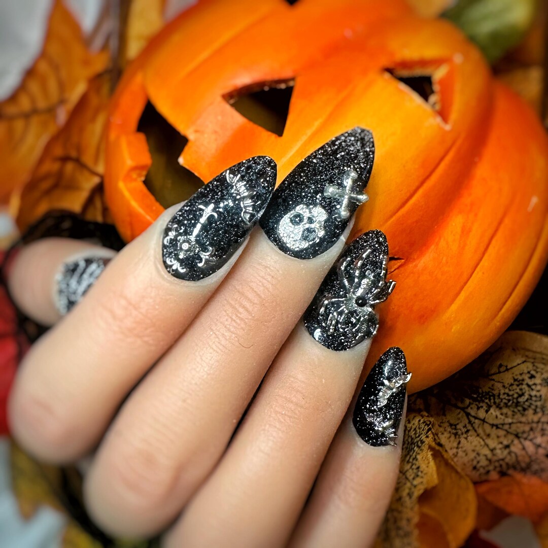 Press on Nails - Shadow Jewels - Etsy