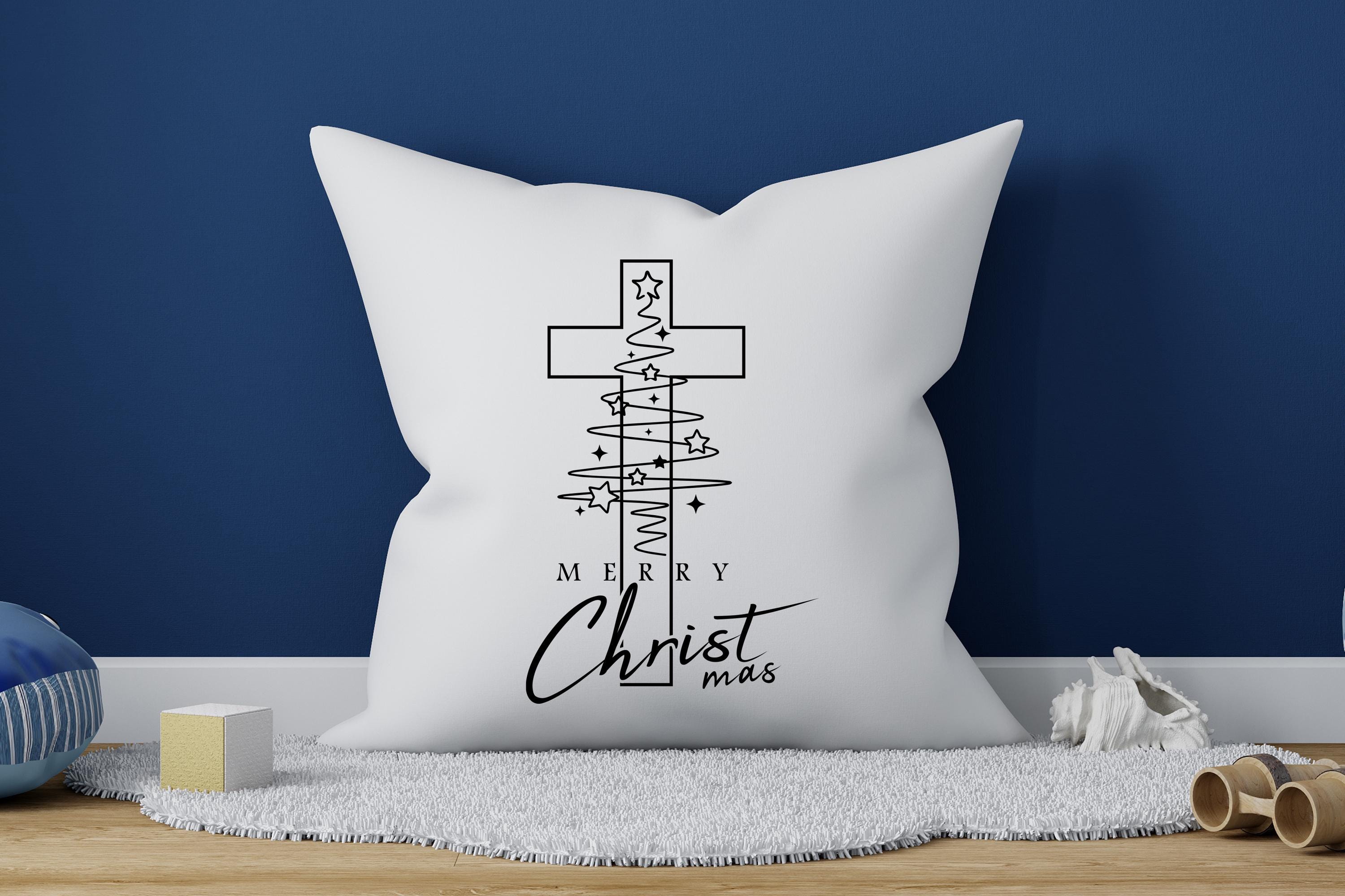 Christian Christmas Tree SVG PNG, Jesus Cross Design, Faith Svg, Merry ...