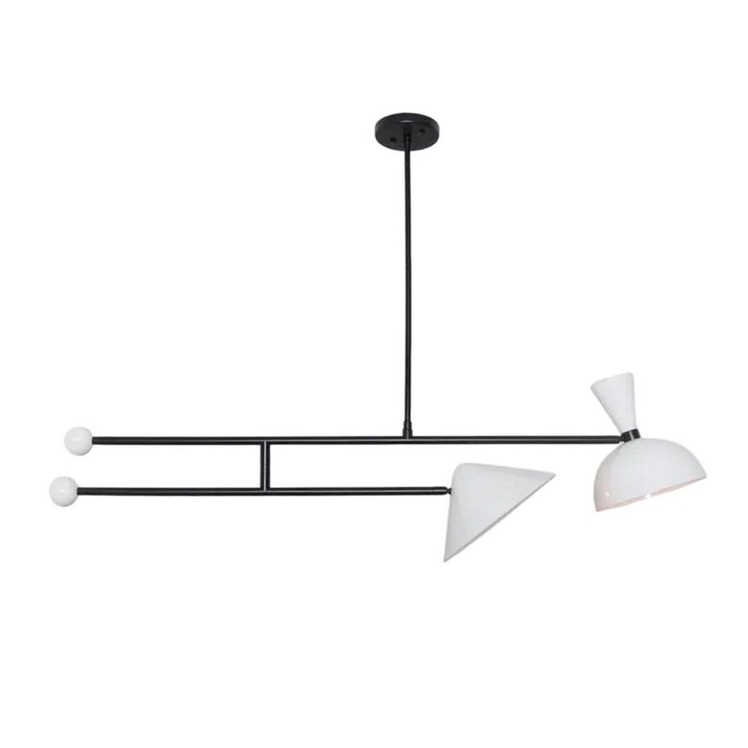 New Sputnik Brass Two Light Counterweight Ceiling Counterbalance ...