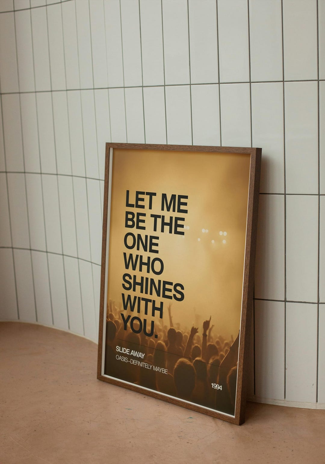 Slide Away Oasis Lyric Wall Art Print | Britpop Music Poster | Mug ...