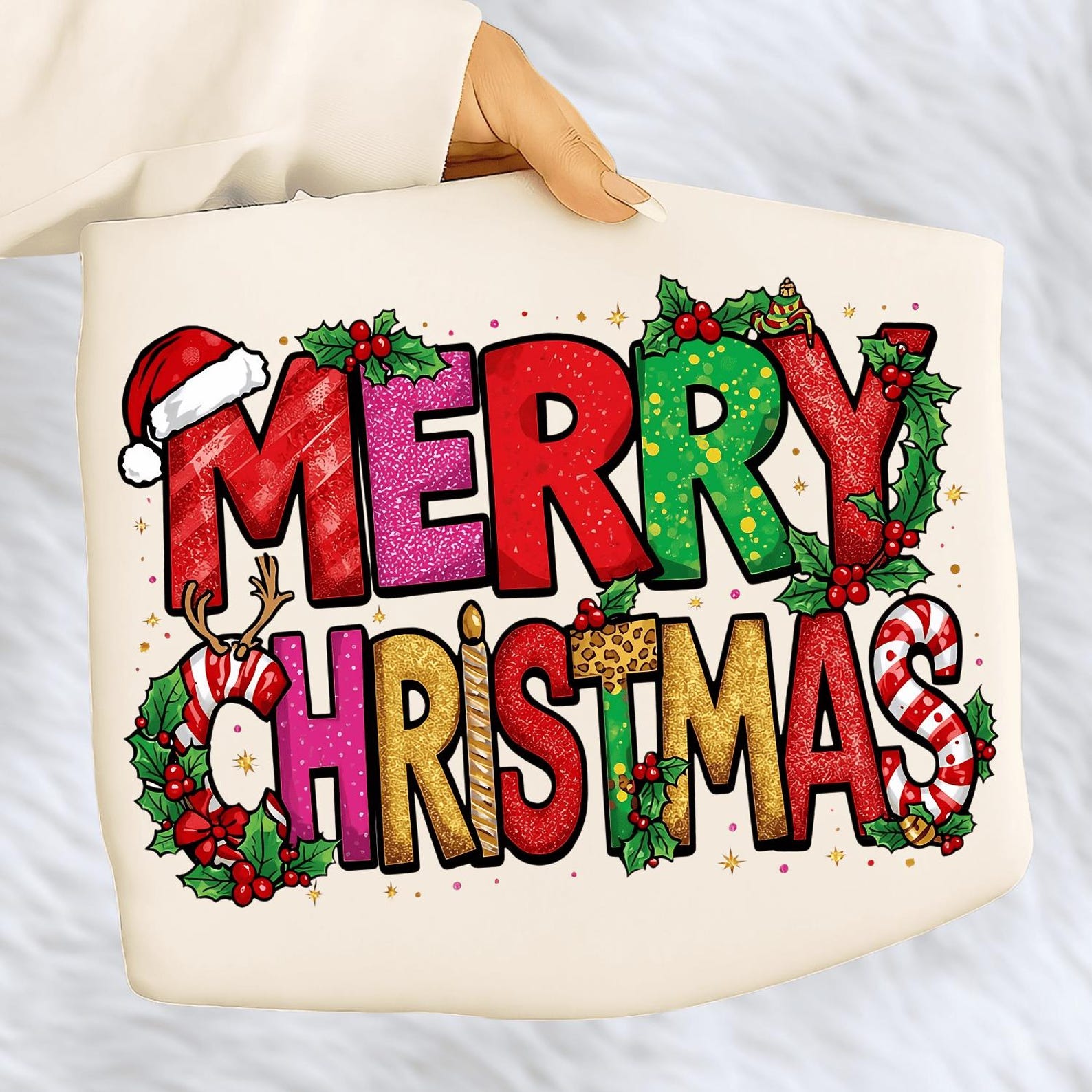 Merry Christmas PNG Sublimation Design, Festive Holiday Decoration ...