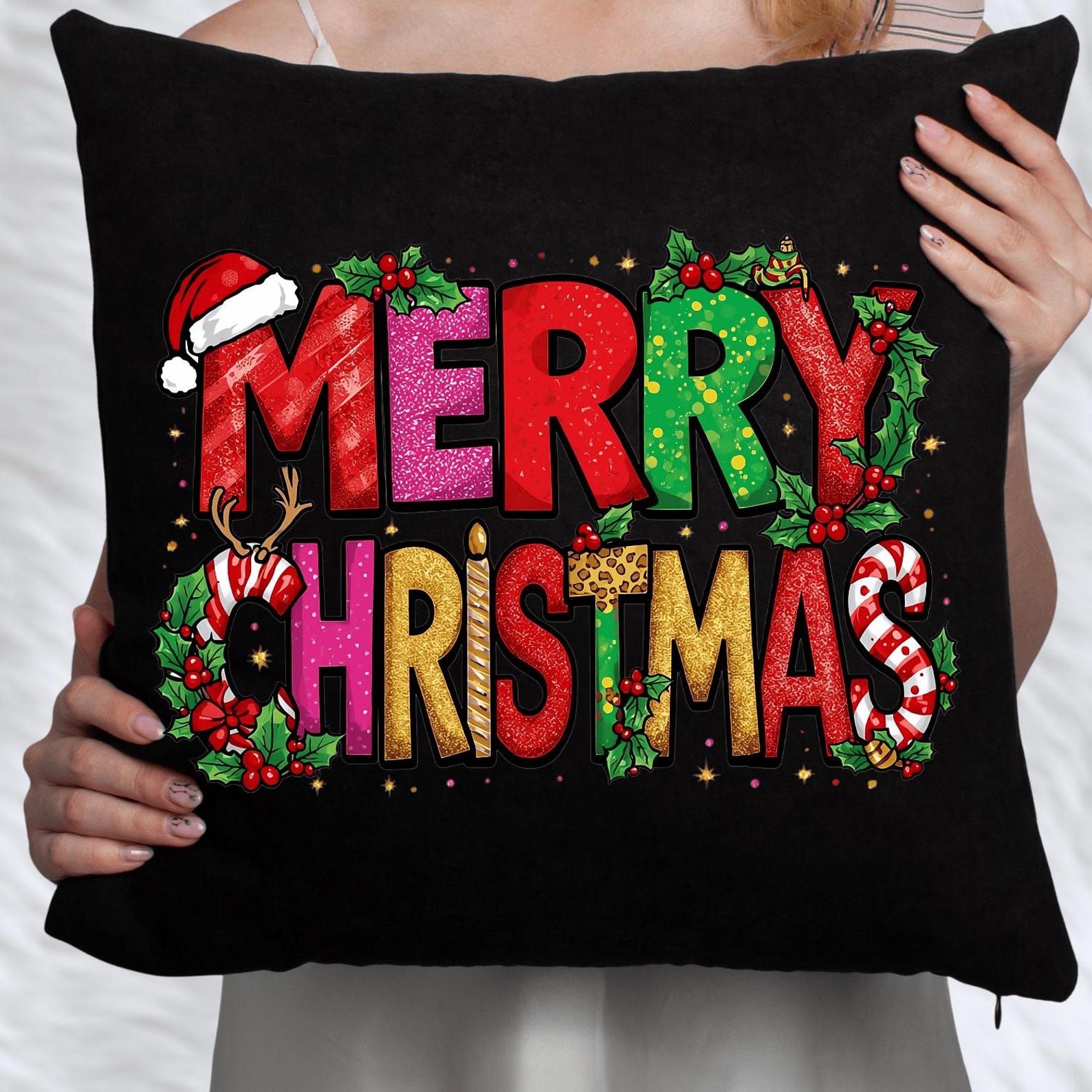 Merry Christmas PNG Sublimation Design, Festive Holiday Decoration ...