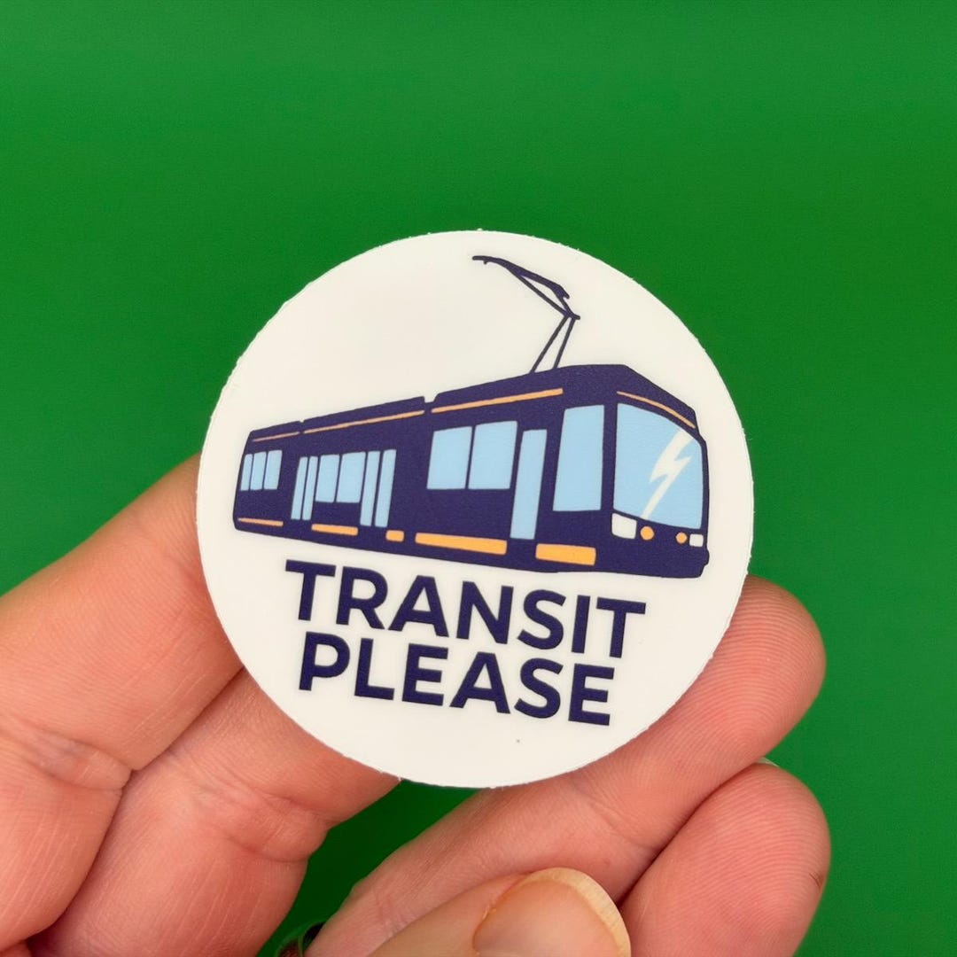 Transit Please Streetcar Sticker - 2 Inch Circle - Dishwasher Safe - Etsy
