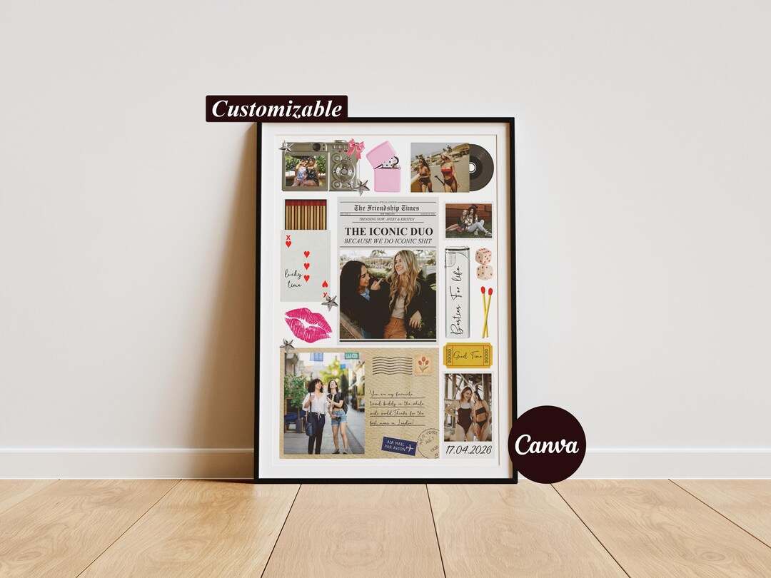 Custom Matchbox Collage Template | Personalized Best Friend Gift ...