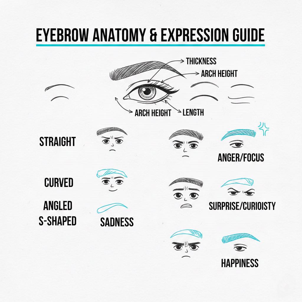 The Brow Blueprint | Eyebrow Drawing Guide for Artists | Expression ...