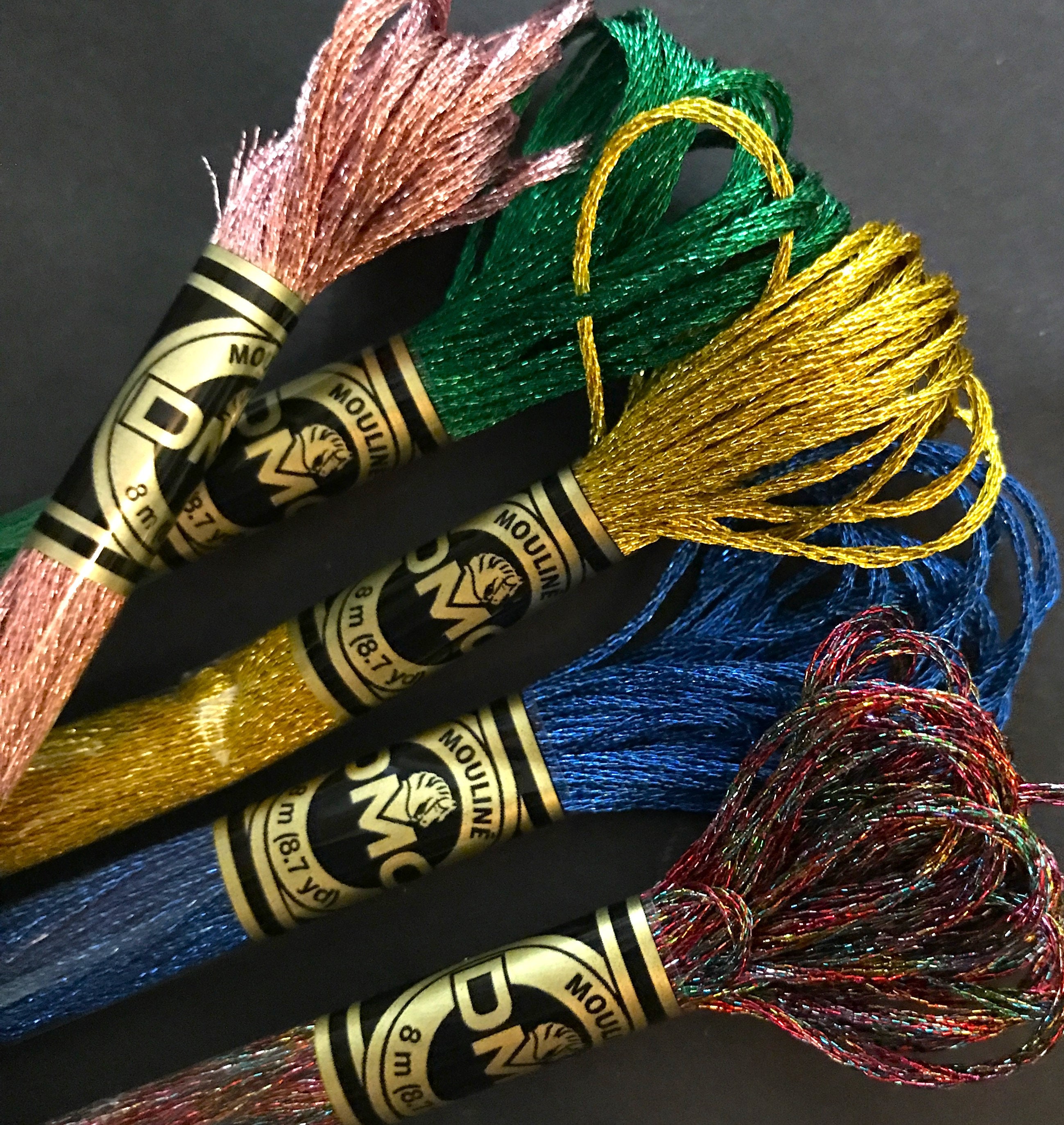 DMC Light Effects, Precious Metals, Embroidery Floss, Polyester Craft ...