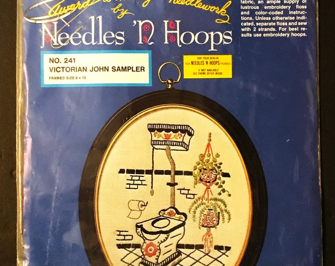 Needles 'N Hoops Victorian John Sampler, Needlework Kit, NO. 241, Old ...