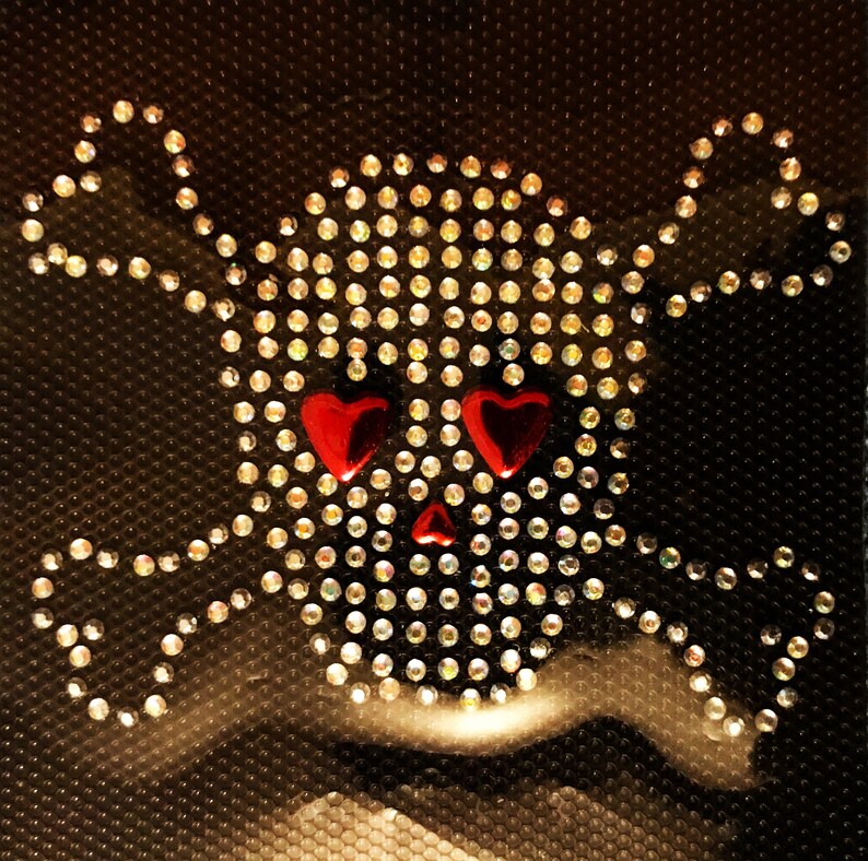 Skull and Tattoo Patches, Set of 6, Rhinestone Skull, Skull With ...