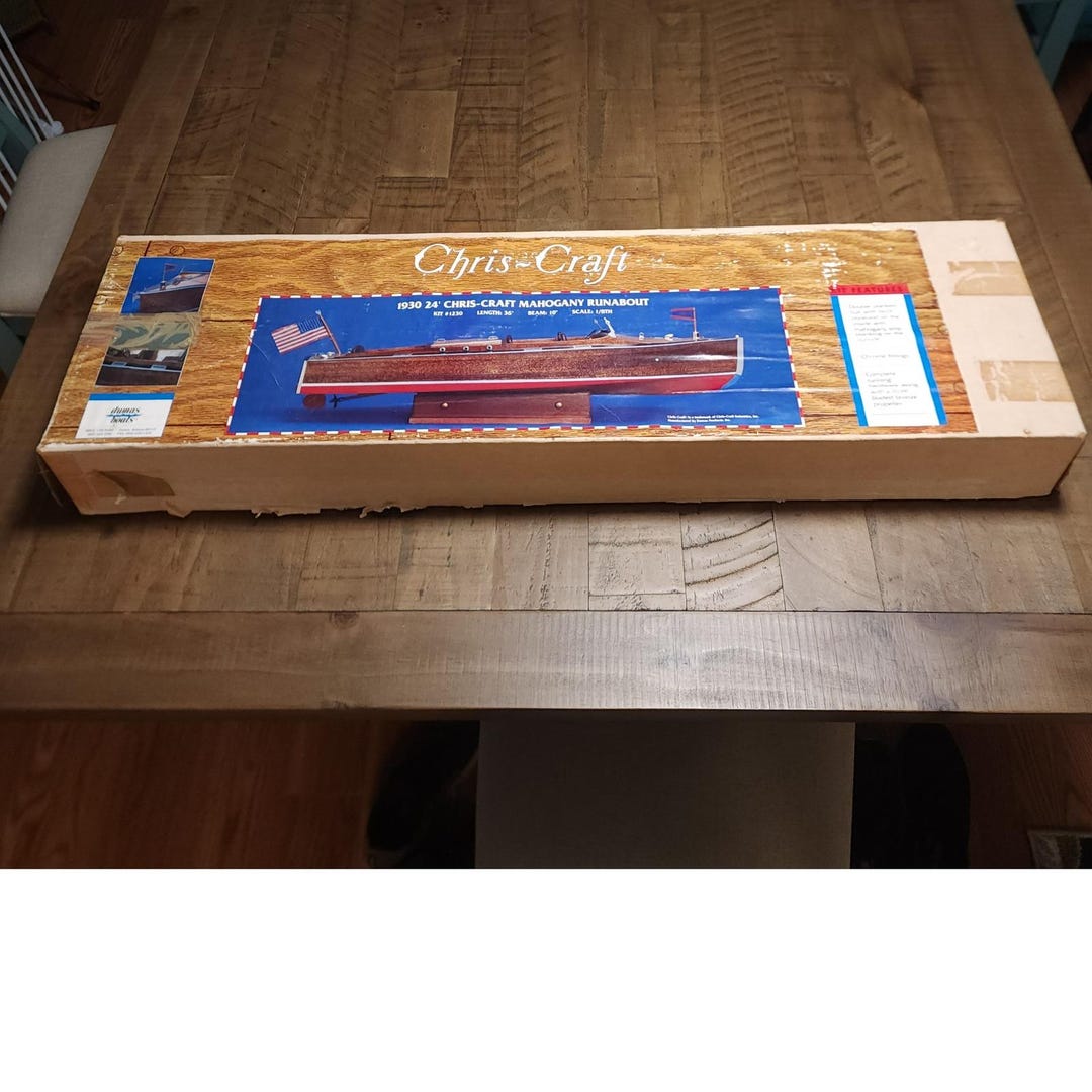Dumas Boats Chris Craft 1930 24 Mahogany Runabout Model Boat Kit 1230 ...