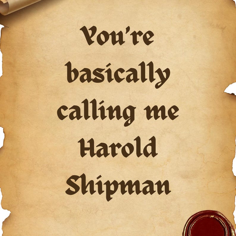 Traitors Party Poster: Printable Gothic Scroll Template (digital ...