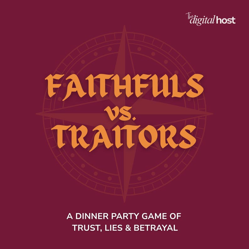 Traitors Party Game for Dinner Parties | Printable Murder Mystery ...