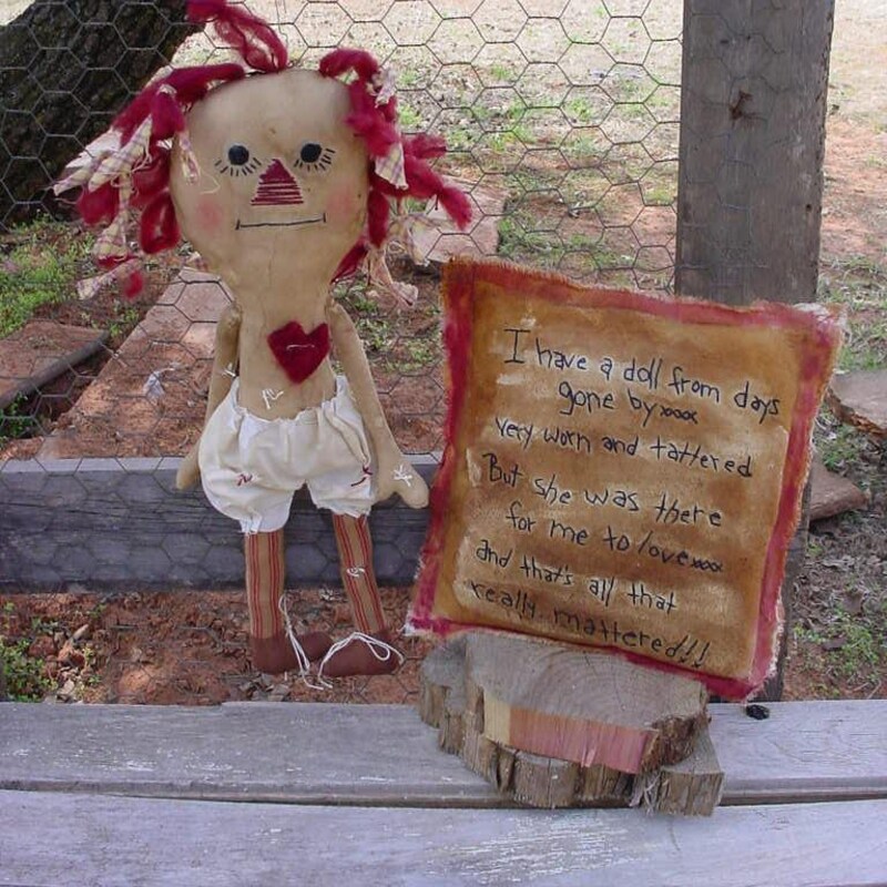 Primitive Rag Doll - Etsy