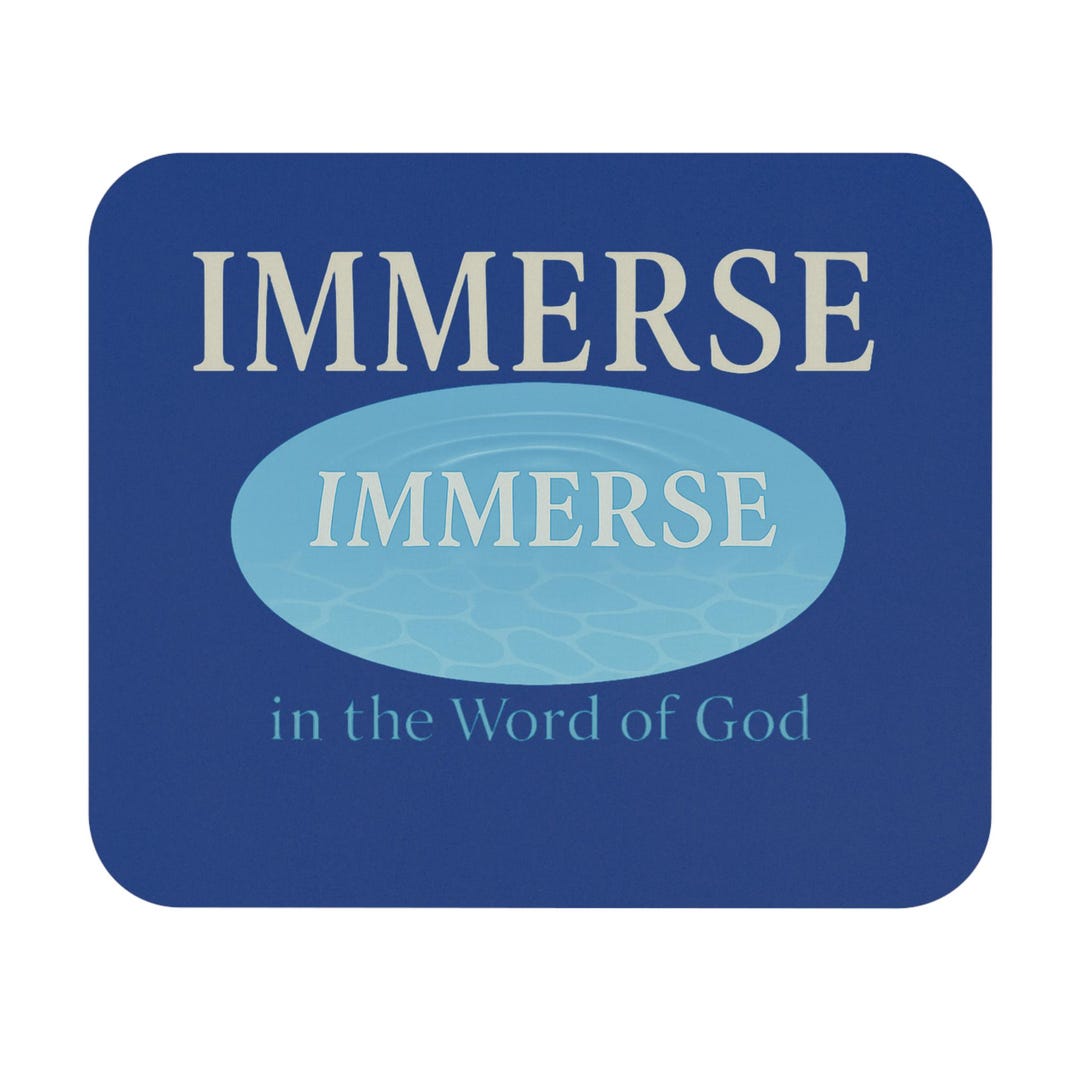 Immerse in the Word of God Mouse Pad | Christian Scripture Desk Mat - Etsy