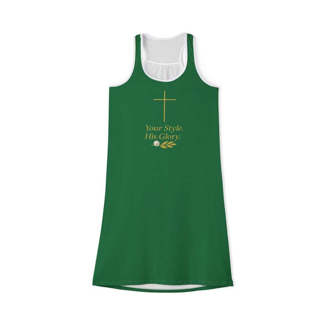 His Glory Cross Dress | Christian Scripture Floral Racerback Dress - Etsy