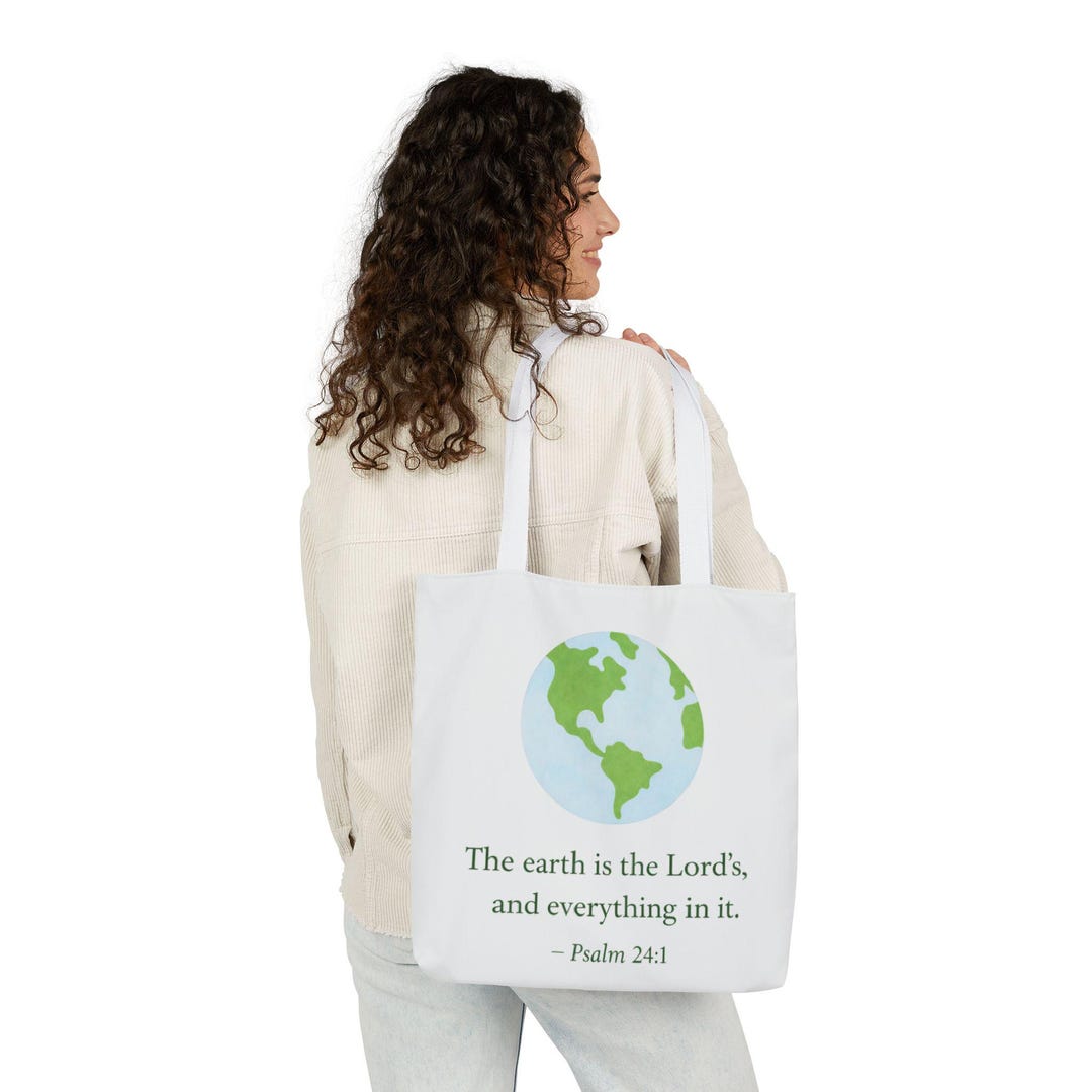 Earth Day Tote Bag| Eco Tote Bag| Gift For: Earth Day | Christian ...